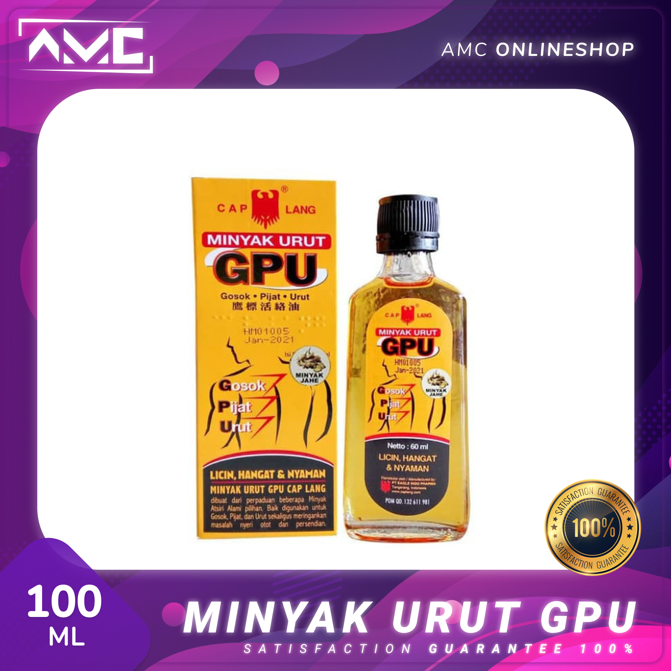 100 Minyak Urut GPU Caplang 100ml - GPU Cap Lang | Lazada Indonesia