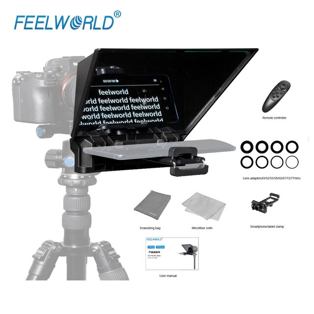 TI1Y TP2 Portable Teleprompter DSLR Camera with Remote Control Phone ...