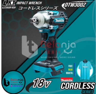 Makita Impact Wrench Cordless DTW300 Z Pembuka Baut Inch 18V | Lazada ...