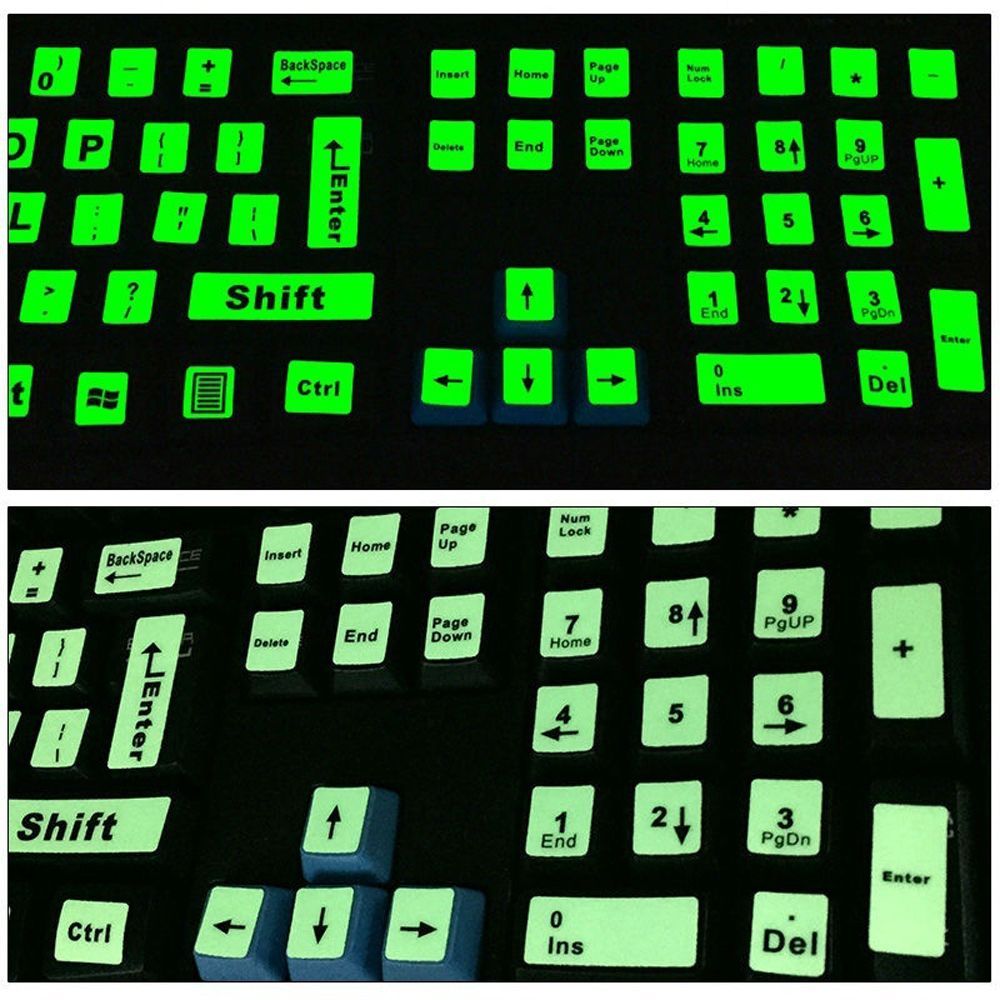 General Standard Glow In The Dark PC Laptop English Fluorescent ...