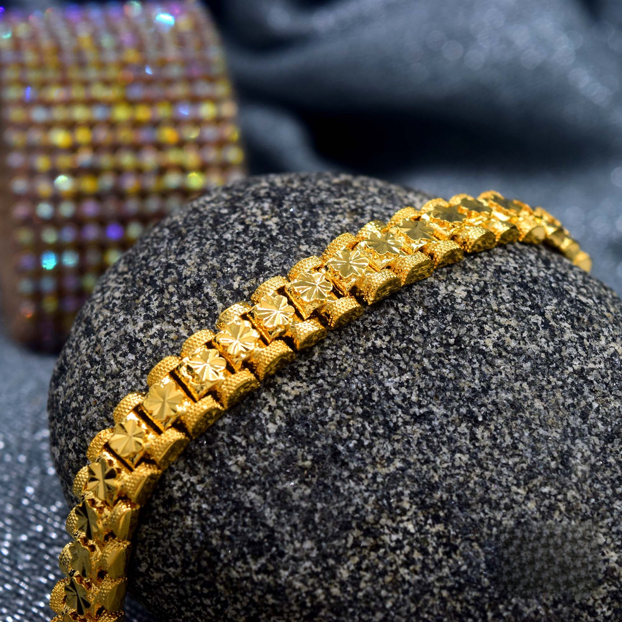 Latest design with charm 10mm gold plated 7.5 inch Bracelet 100% brand ...