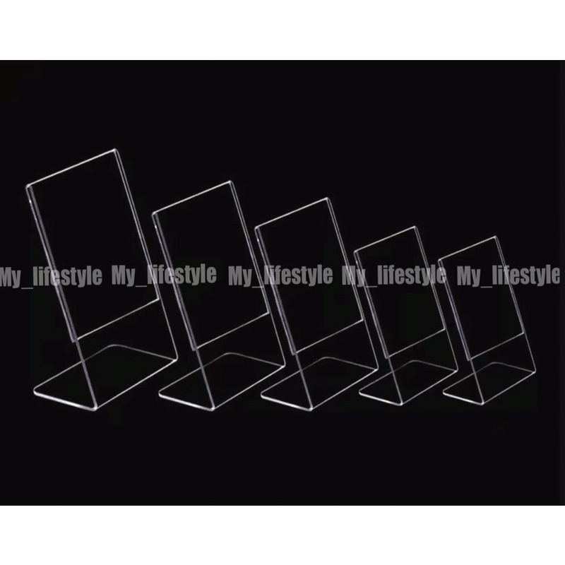 Acrylic L-Shape A4 / A5/ A6 Paper Holder Display Stand | Lazada