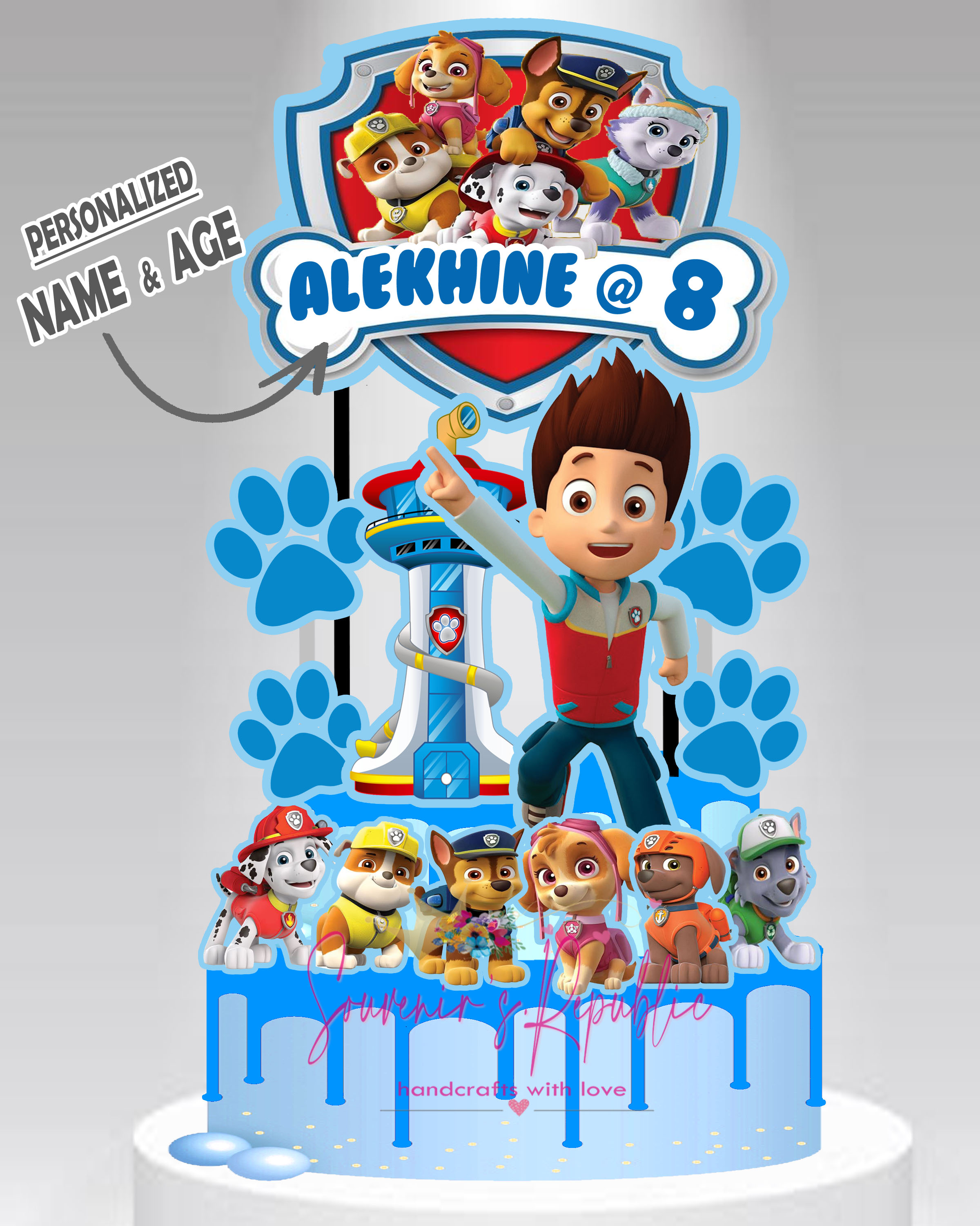 Paw Patrols Personalized Cake Topper Set | Lazada PH