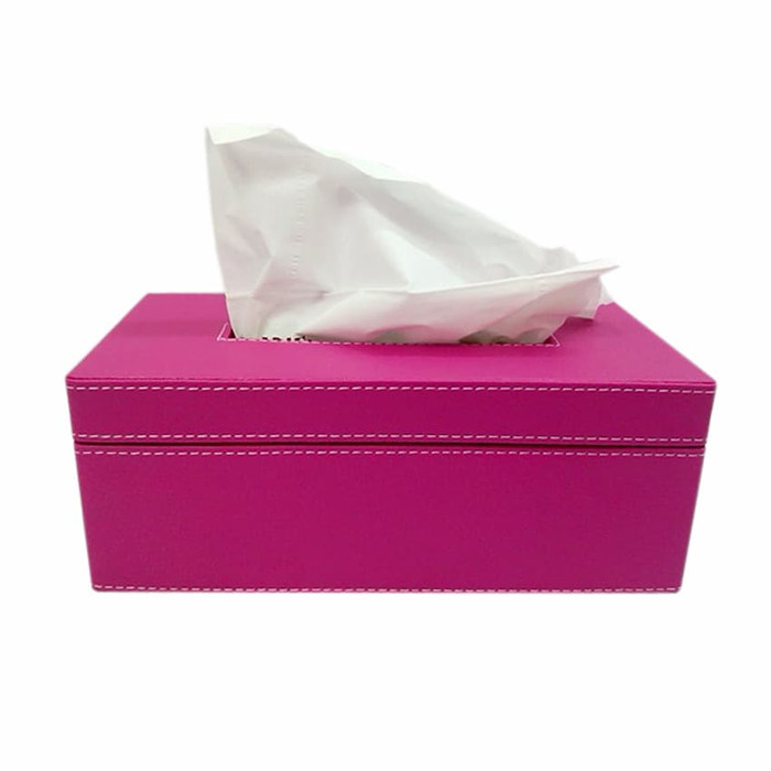 Kotak Tisu Tempat Tissue Box Tisu Vinyl Kulit Sintetis Ukuran Besar ...