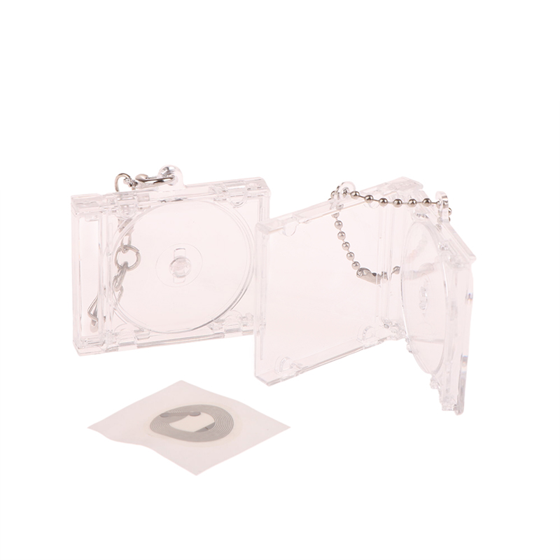 1 PCS Blank Album Mini CD Case Key Chain For DIY Backpack Hanging Decor ...