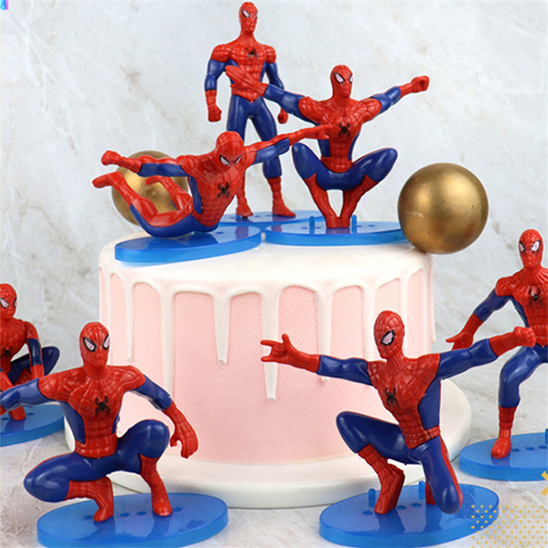 【Petalfall】1pcs/set Spider Man Cake Action Figure Spider Man Party ...