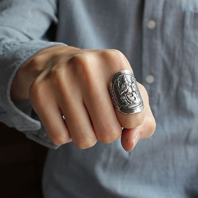 【New Arrivals】Su Yinwu God of Wealth Guan Gong Guan Yu Totem Ring ...
