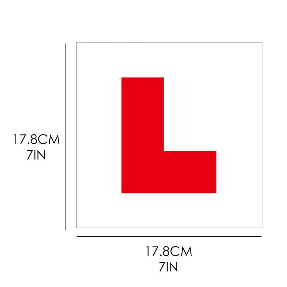 Exterior Accessories Automobiles Red Vehicle Stickers Learner Plate ...