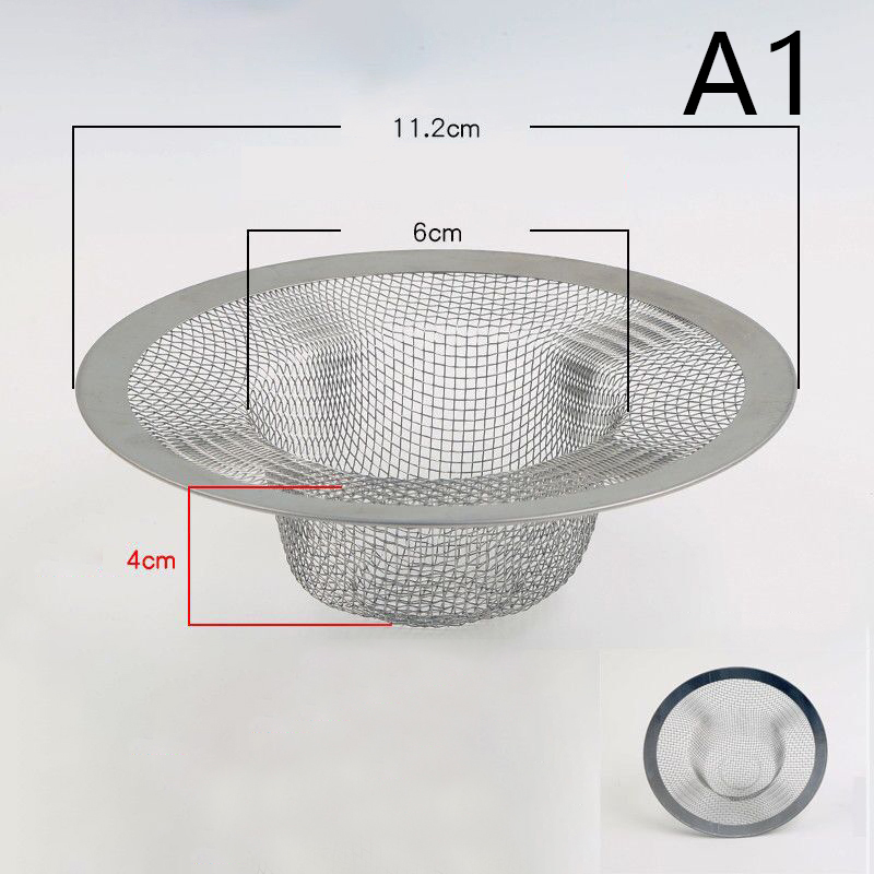 1Pc Stainless Steel Kitchen Water Sink Filter Bathroom Drain Filter Net ...
