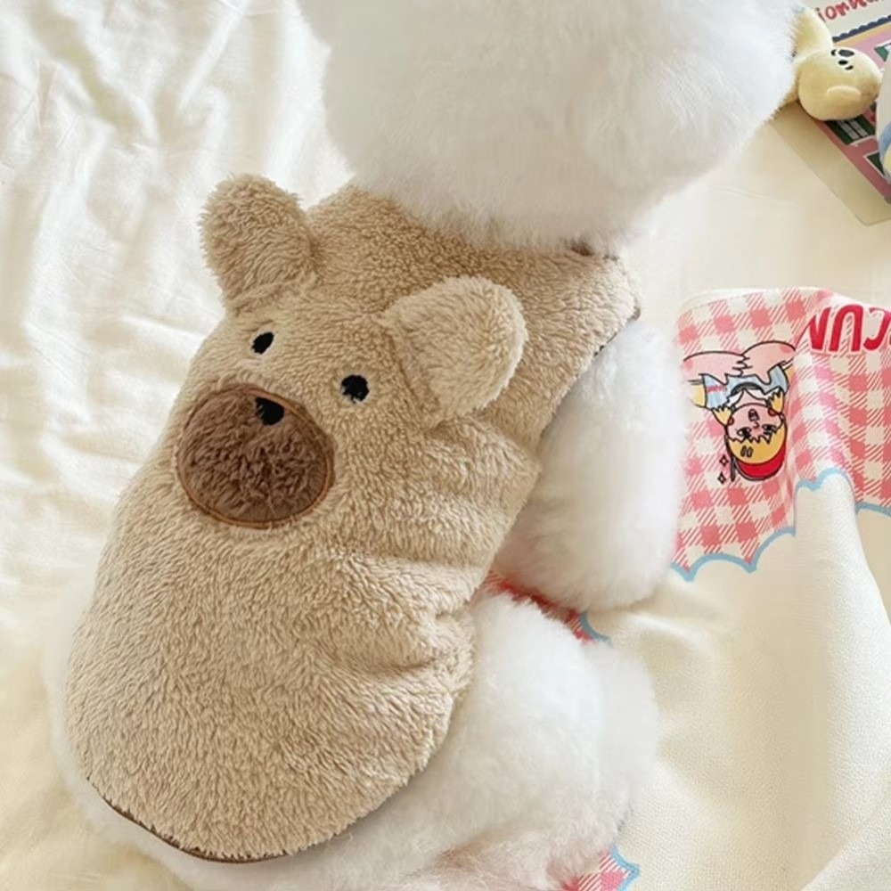 New 1-7kg Winter Dog Clothing Teddy Schnauzer Clothes Soft Plush Teddy ...