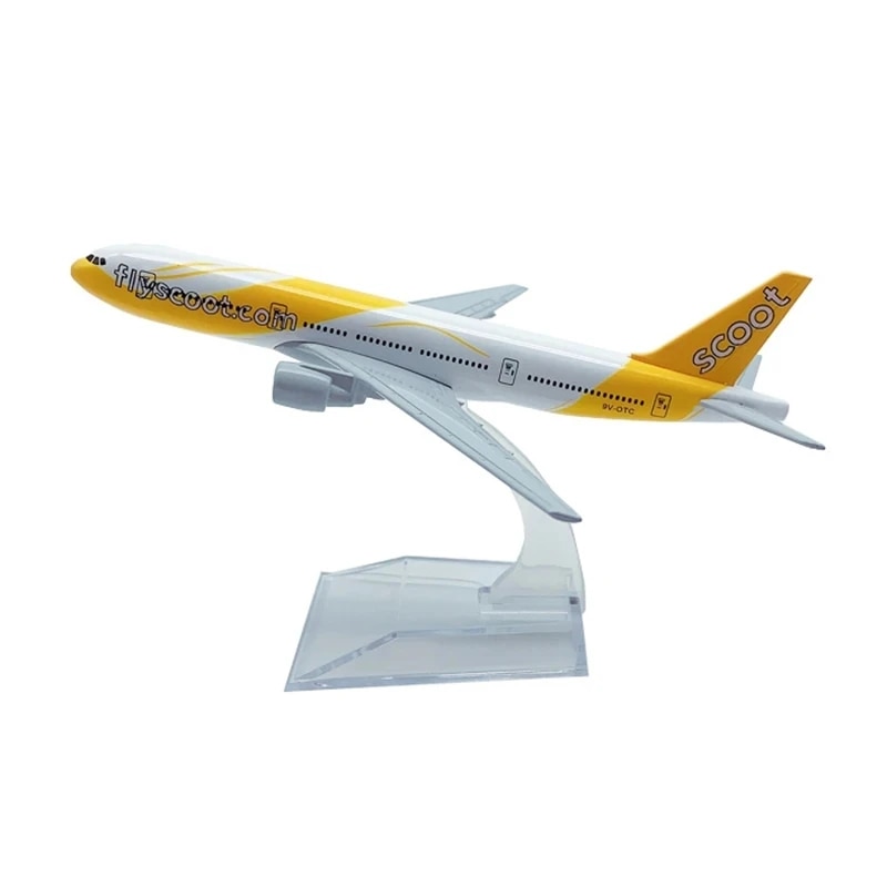 【Sell-Well】 Fly Scoot Airline B777 Plane Model 16cm 1:400 Airplane 777 ...