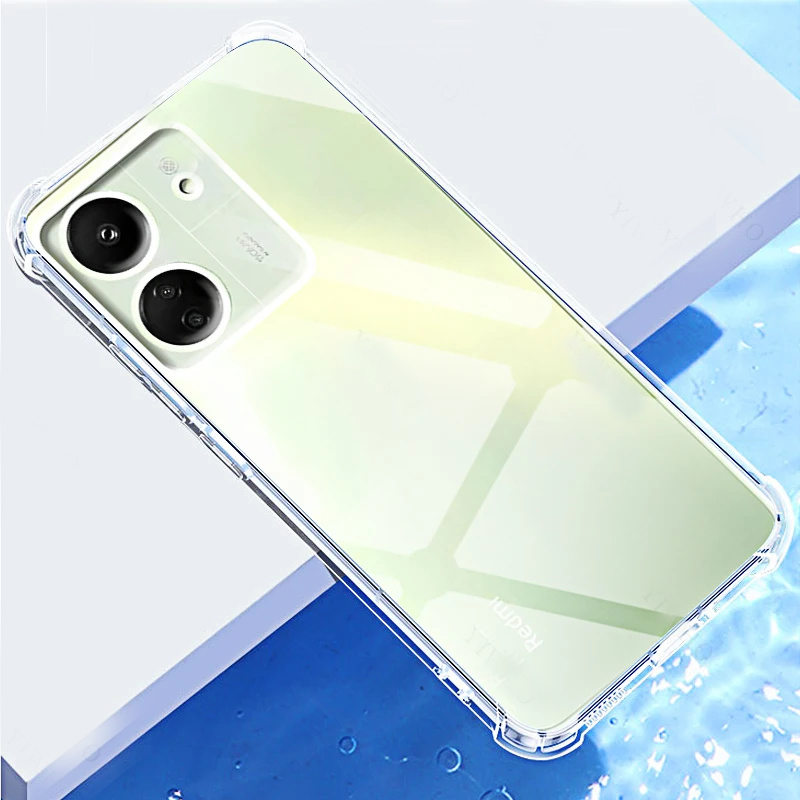 Transparent Phone Case for Redmi 13C 12c 10C 9C Clear Soft Silicone ...