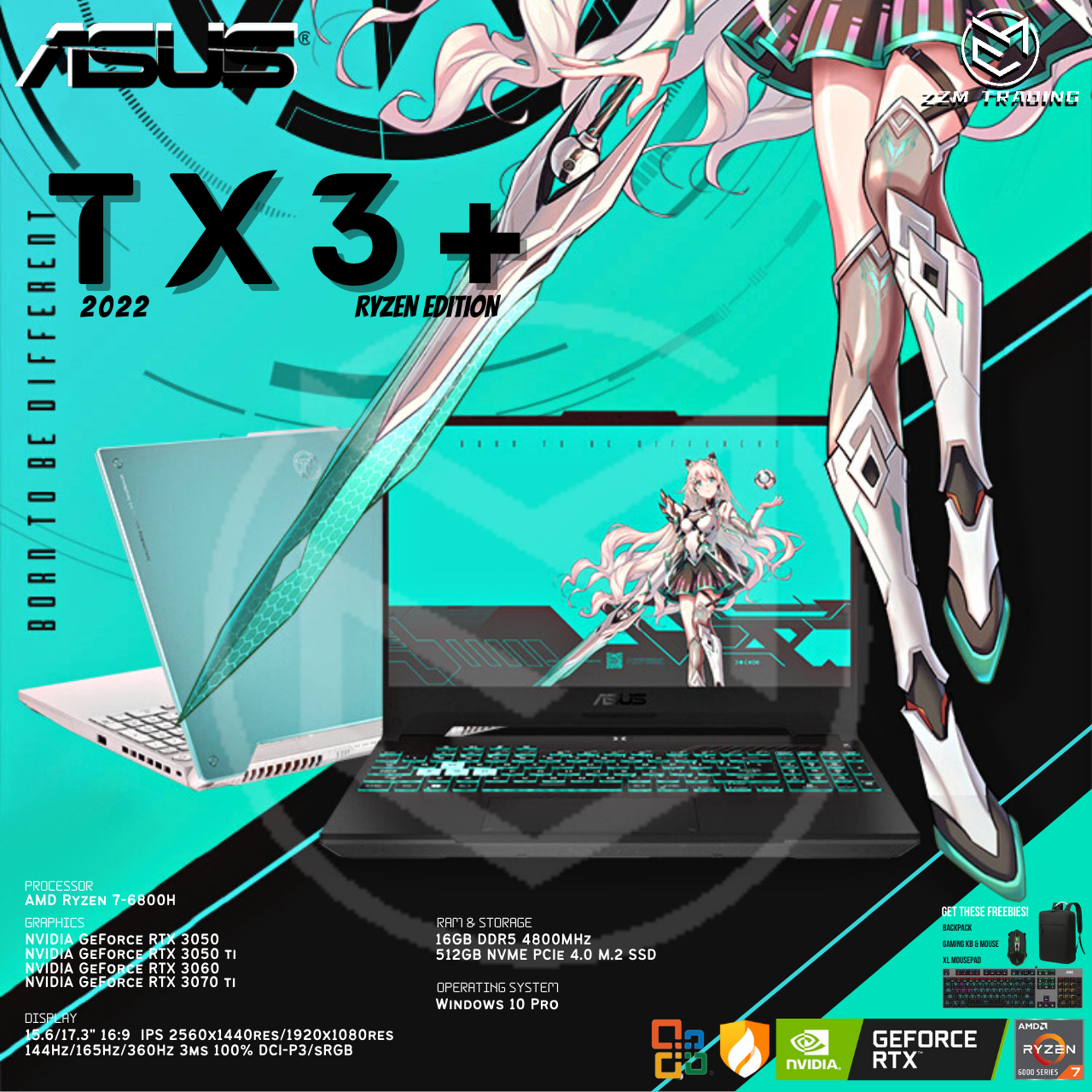 Asus TX3 / TX3 Plus FA507R 2022 Model Ryzen 7 6800H 15.6" / 17.3" 16GB ...