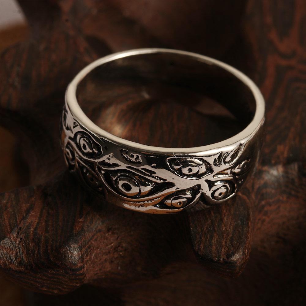 Gift Vintage Rock Men Hip Hop Punk Multi Size Color Carved Eyes Ring ...