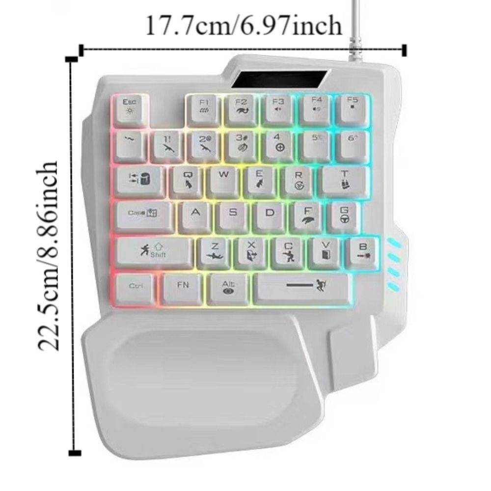 Single Handed Numpad Single Hand Keyboard Ultra-slim Mini One Handedly ...