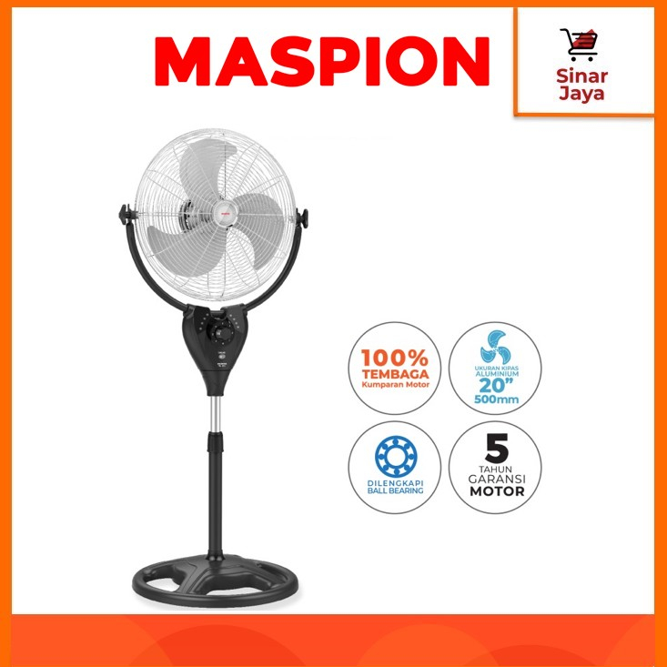 MASPION PW-507 S Stand Fan Besi / Kipas Angin Berdiri 20 Inci (Besi ...