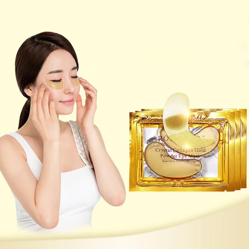 24k Gold Crystal Collagen Eye Mask Face Anti Wrinkle Gel Sleep Gold ...