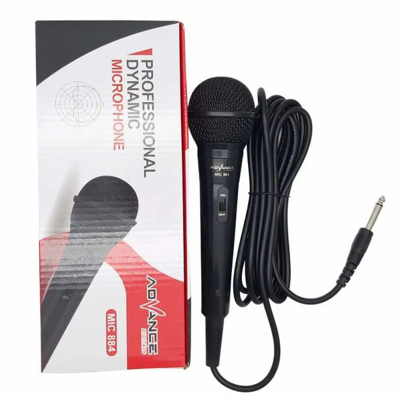 Mic Kabel Advance MIC-884 Profesional Dynamic Microphone Karaoke Suara ...