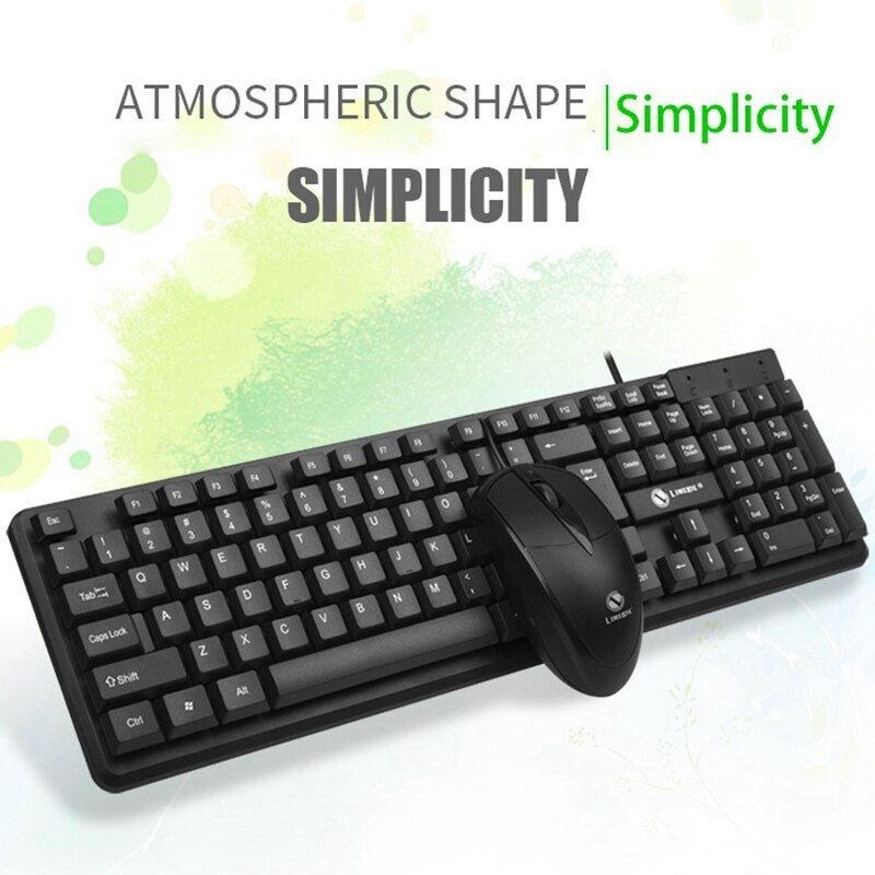 Limeide T13 104 Keys Basic Interface Game Gaming USB Keyboard and Mouse ...