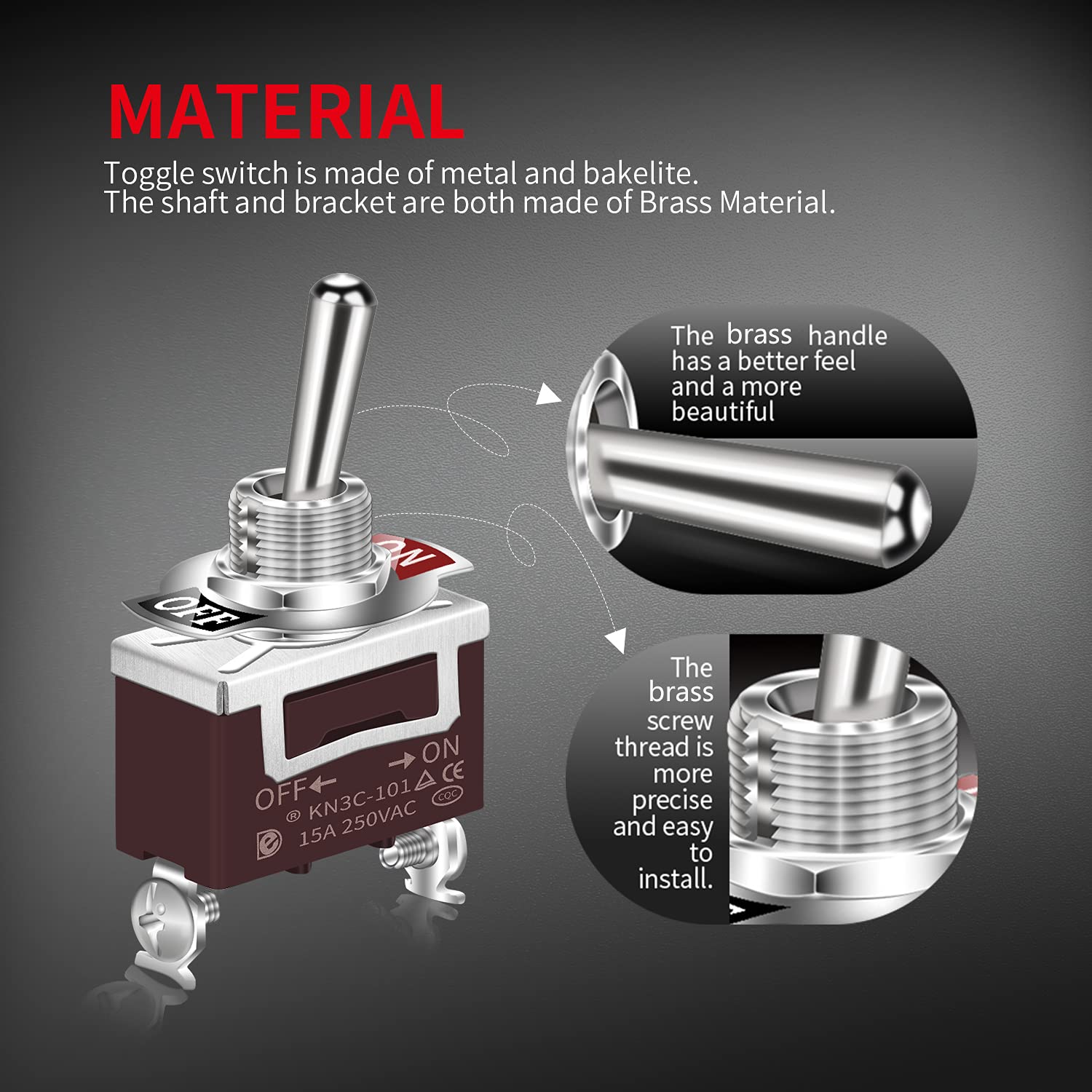 2pcs 12v Dc 125v Spst 2 Pin Waterproof Marine Toggle Switch 12 Volt On ...