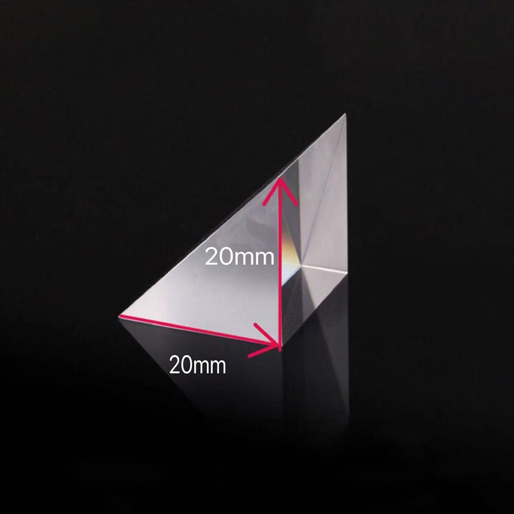 POPCOM 20mm Triangular Prism Optical Glass Optical Components Rainbow ...