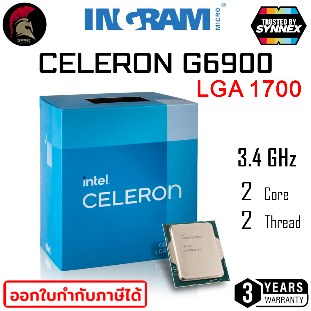 Intel Celeron G6900 Processor CPU (ซีพียู) 3.40GHz 4MB 2C/2T GEN12 ...