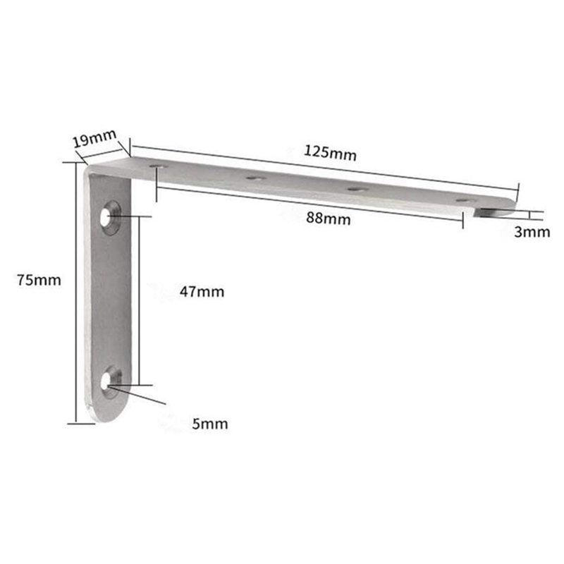 10 x Stainless Steel Shelf Support Corner Brace Angle Bracket 50x50mm ...