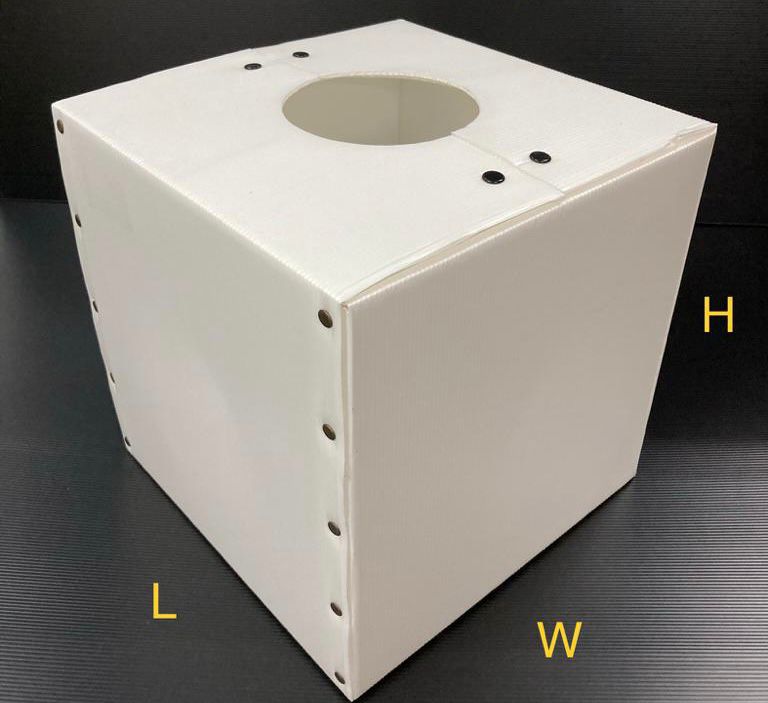 corrugated plastic Lucky Draw Box with Round Opening 25( L)X23(W)X 25(H ...