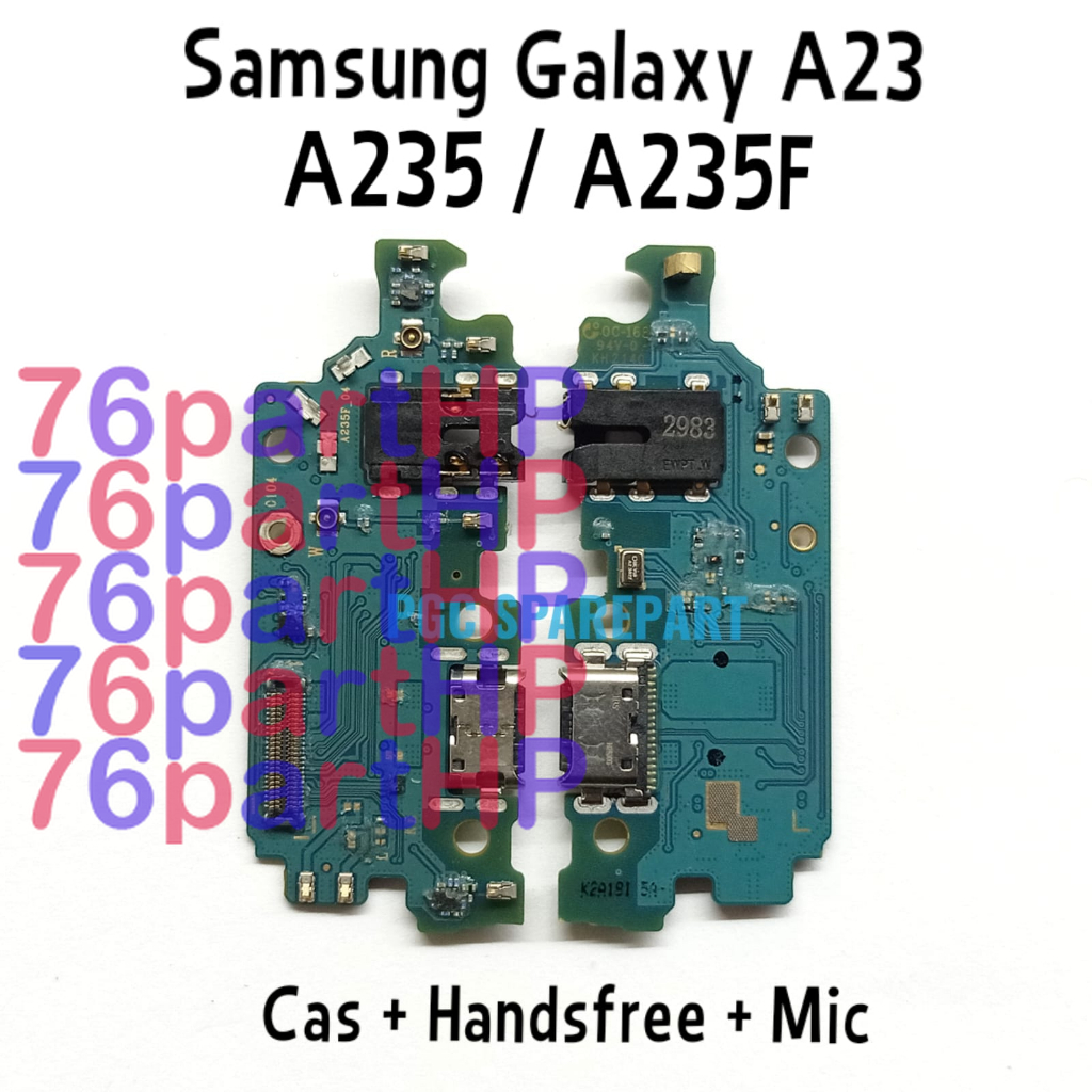 Original Papan PCB Charger + Mic + Handsfree Samsung Galaxy A23 / A235 ...