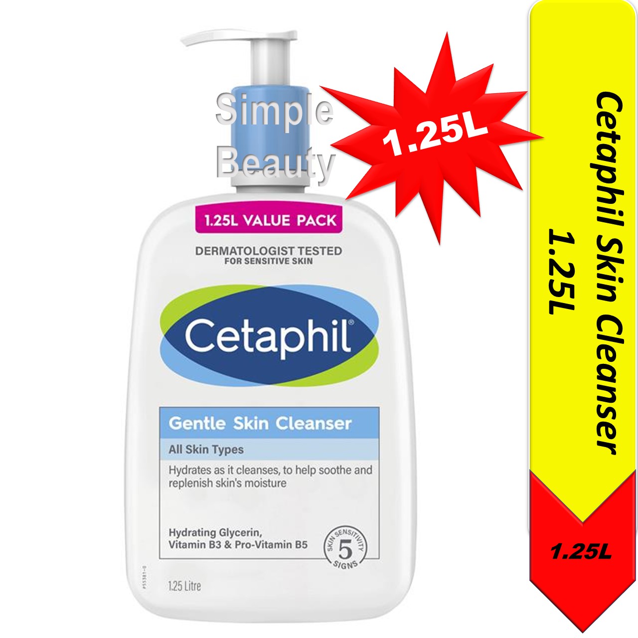 Cetaphil Gentle Skin Cleanser, 1.25L | Lazada Singapore