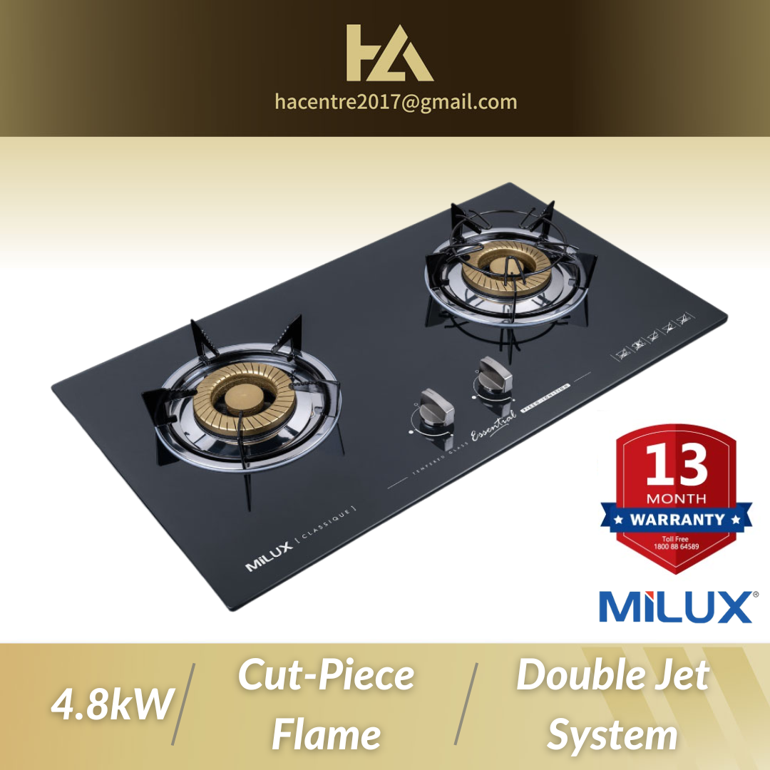 Milux 2 Burner Built In Hob Glass Gas Cooker MGH233 | Lazada