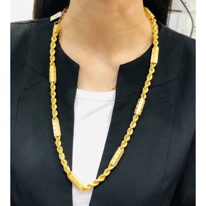 Emas 375 Rantai Leher Pintal Kotak 18inci 70cm Besar Kosong 375 Gold Necklace Lazada