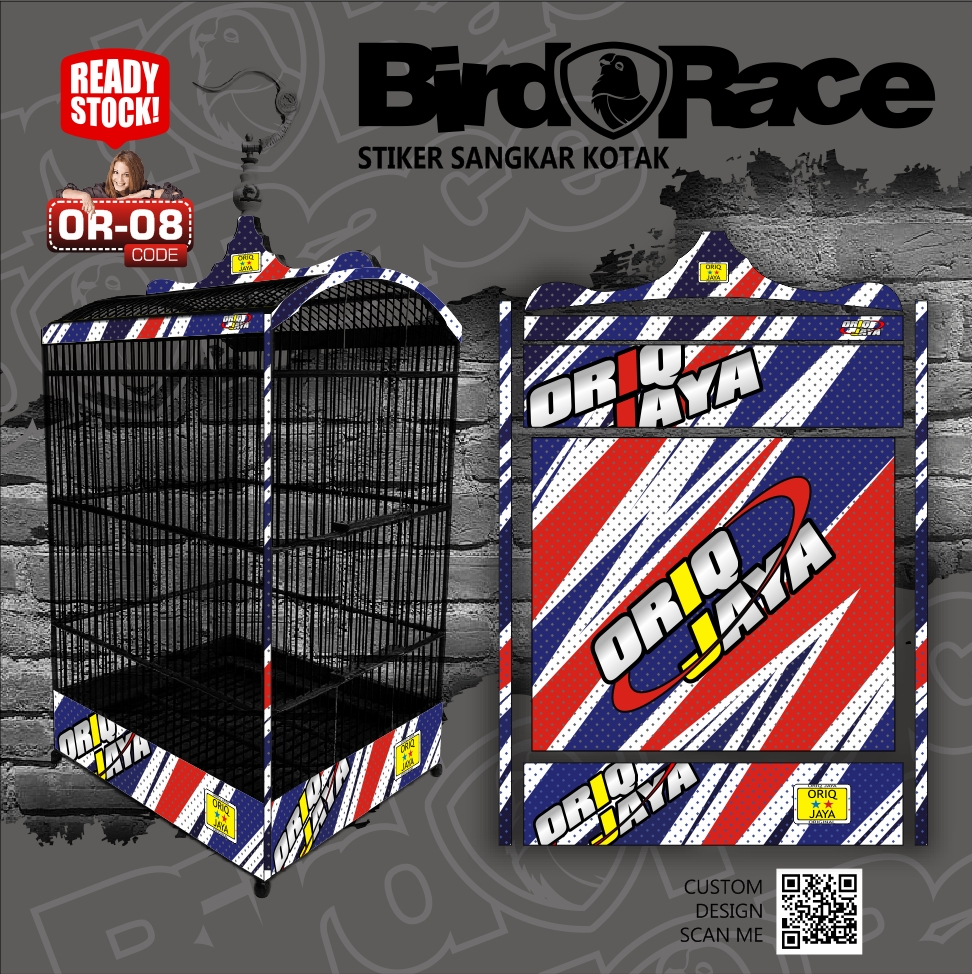 STIKER SANGKAR KOTAK sticker sangkar burung EBOD ORIQ RADJA BNR (5 ...