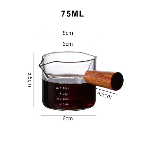 【SG Ready】70ml Espresso Measuring Glass Shot Glass Measuring Cup Coffee ...