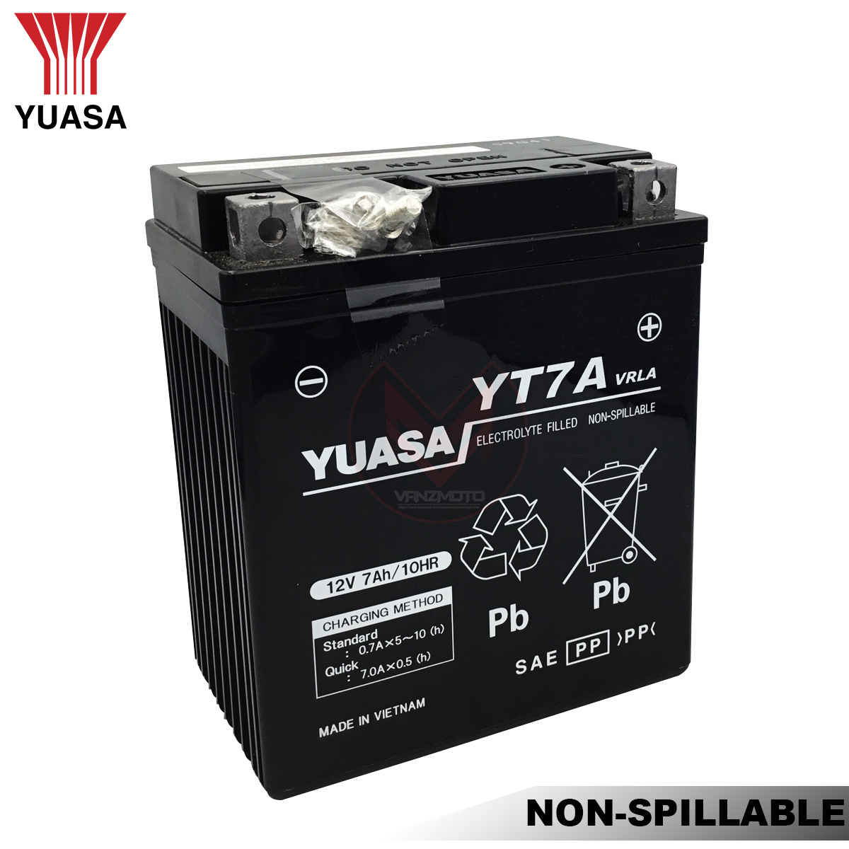 Yuasa YT7A (YTX7L-BS) Maintenance Free Motorcycle Battery (Vietnam ...