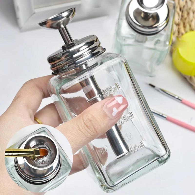 Nail Polish Refillable Press Pump Empty Bottles Remover Bottle Liquid ...