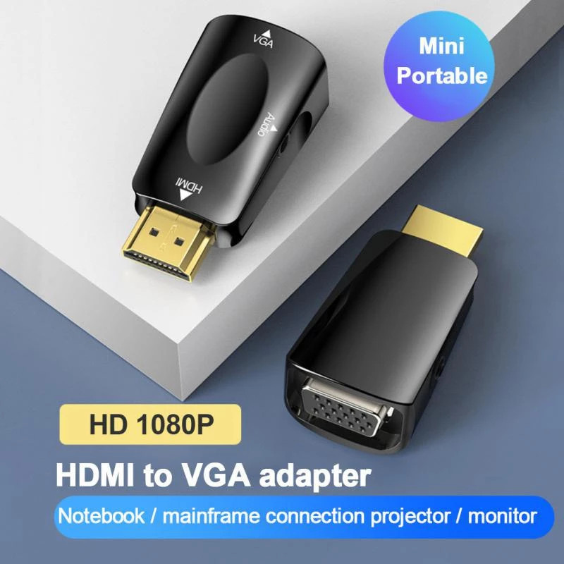 ส่งเร็ว Adapter HDMI to VGA Audio Converter อะแดปเตอร์ แปลงสัญญาณภาพ ...