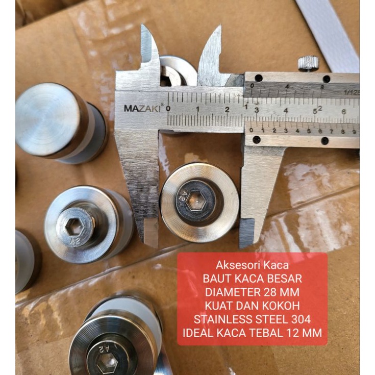 BAUT KACA BESAR JUMBO JEPIT RAILING TIANG TANGGA RAIL GLASS BRAKET ...