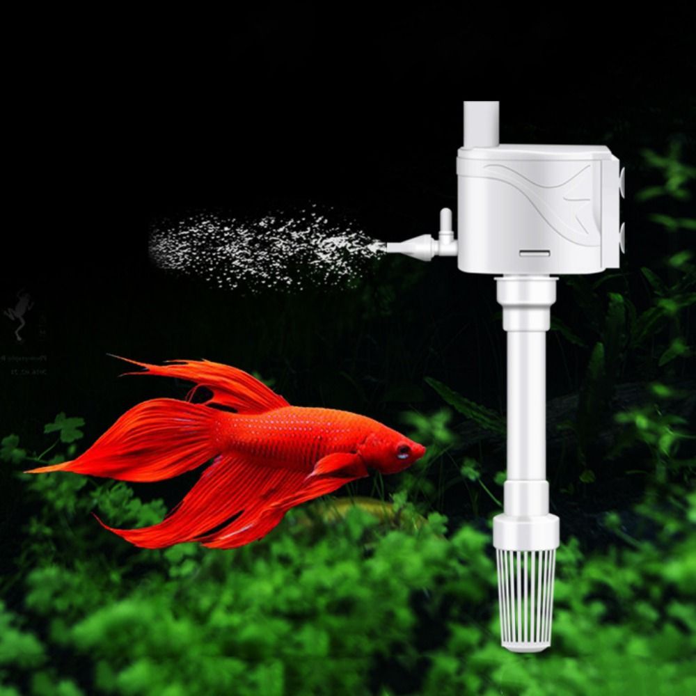 3 in Silent Aquarium Submersible Filter Suction Cup Plastic Built-in ...