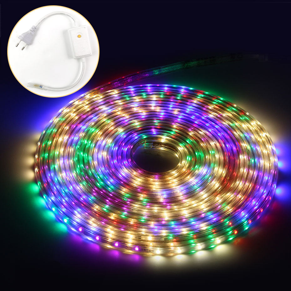 Dreamcolor Waterproof Led Strip Smd2835 220v 1m/5m/10m/15m/20m/25m/30m ...