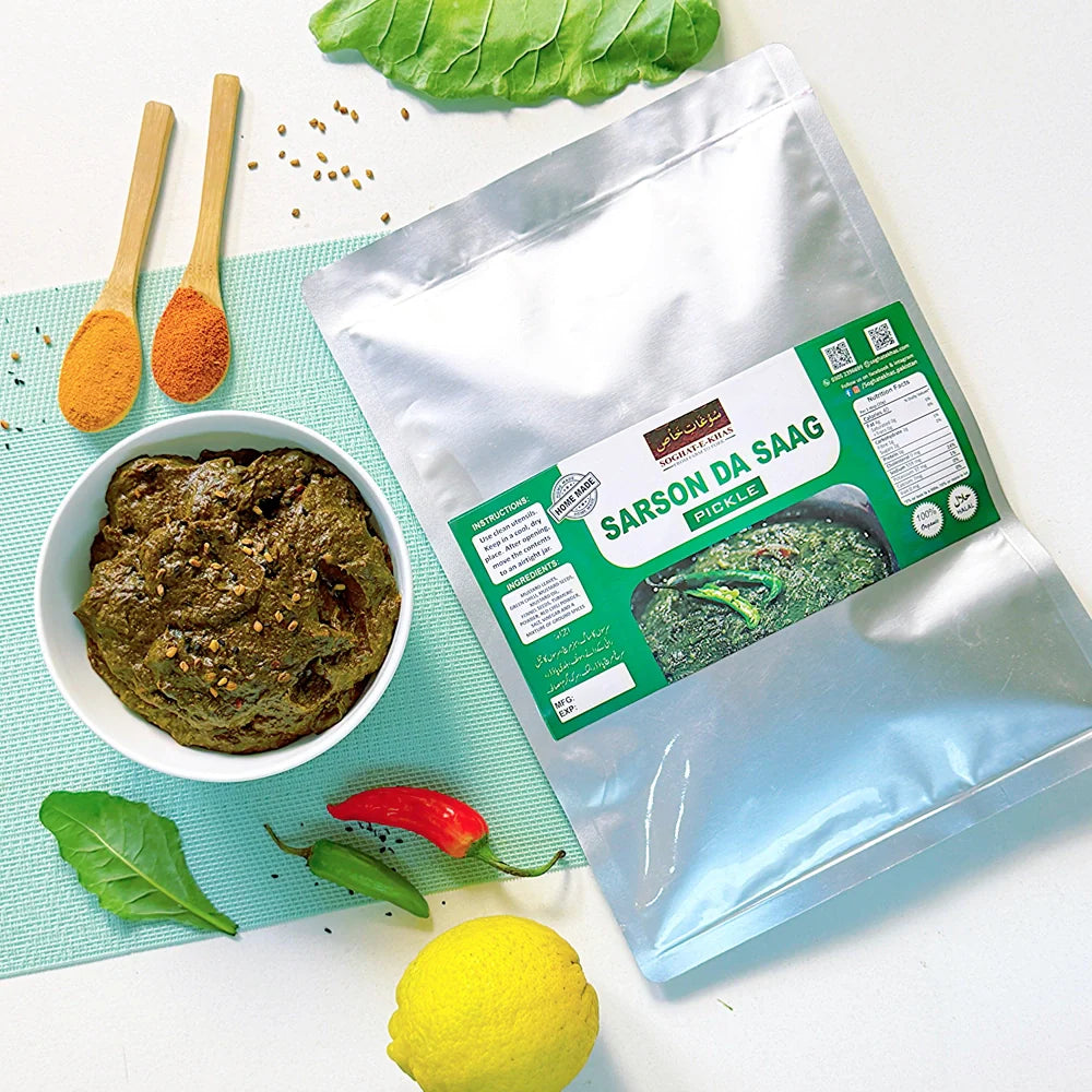 Soghat e Khas Sarson Da Saag Pickle / Saag ka achar / Achar / Ghar ka ...