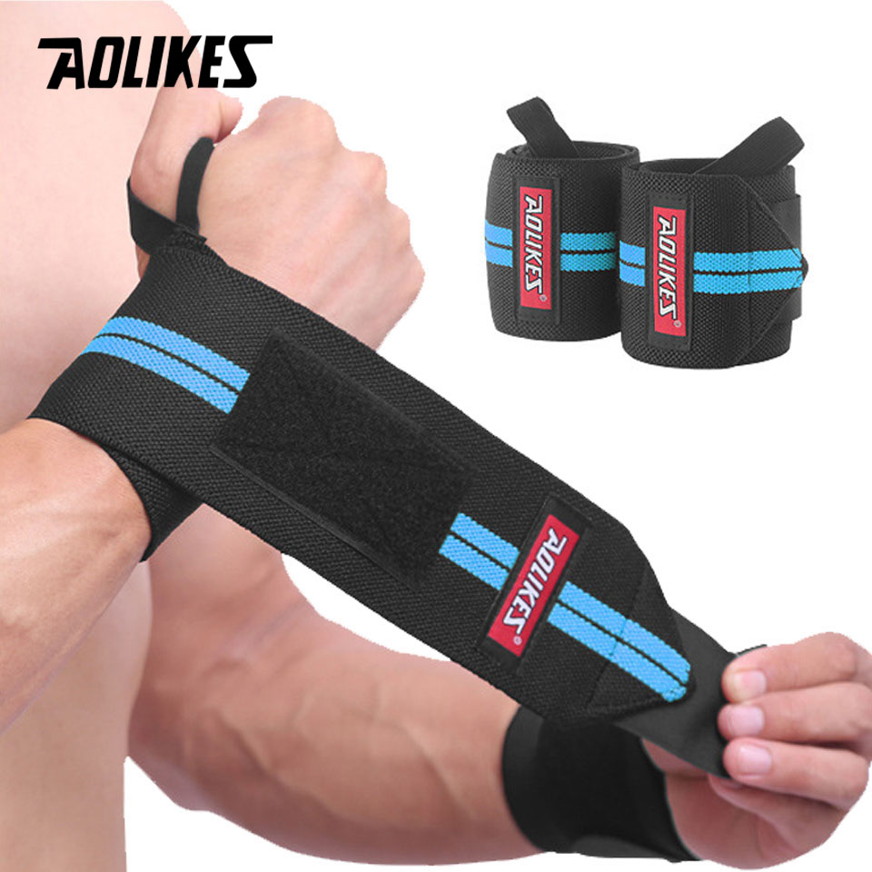 【Latest Style】 AOLIKES 1 Pair Wristband Wrist Support Weight Lifting ...
