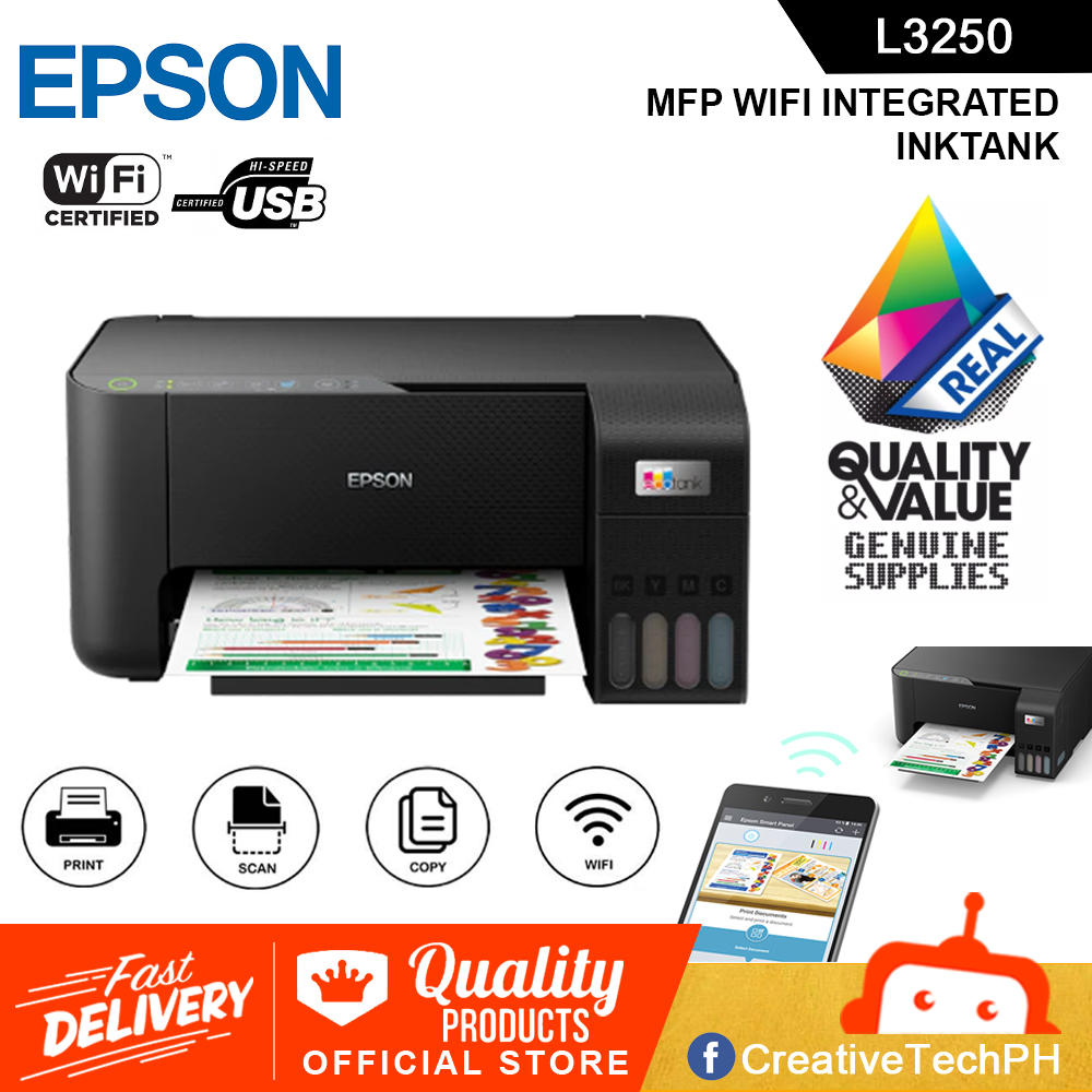 Epson EcoTank L3250 A4 Wi-Fi All-in-One Ink Tank Printer (Print, scan ...