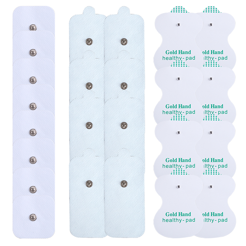 8pcs/set Snap-on Electrode Pad Plate Combination Reusable Gel Patch For ...