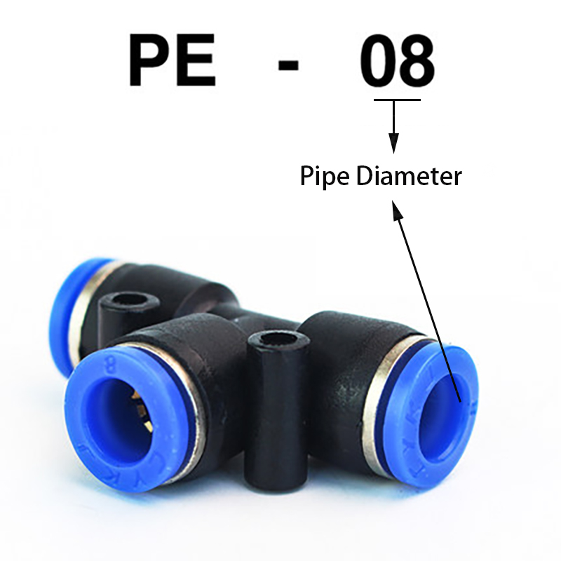 1pcs Pe Air Connectors Hose Connection Air Fitting 3way Quick Coupling ...