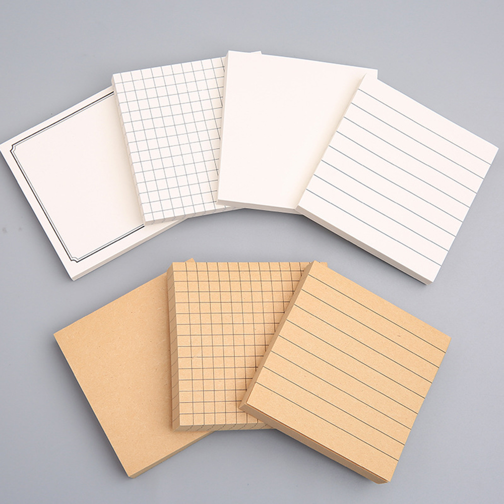 【Dream Sailing Store 】Minimalist Sticky Notes Grid/Lined/Blank Note Pad ...