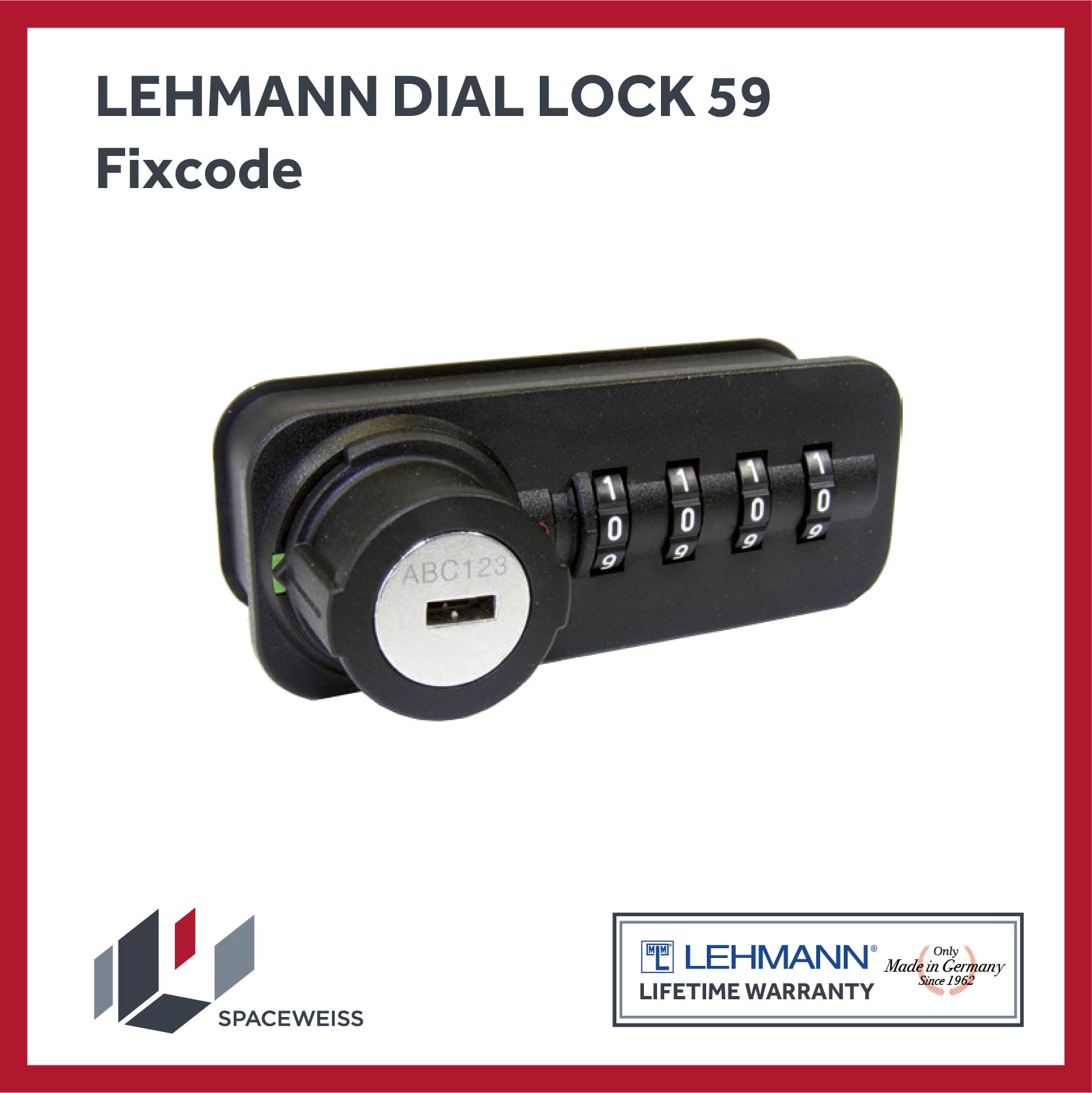 LEHMANN DIAL LOCK 59 (Fixed Code) - For Cabinets and Drawers (Spaceweiss) | Lazada Singapore