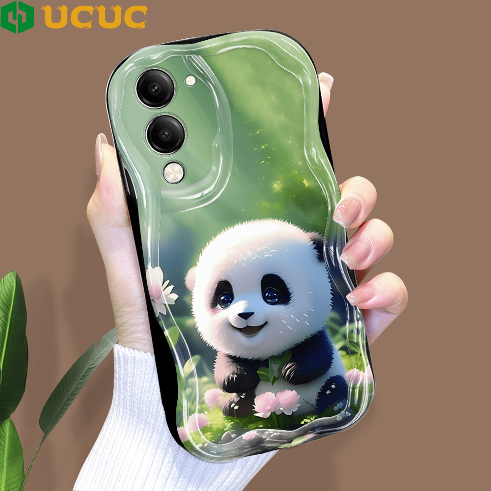 UCUC for Vivo V50 V50 Lite Y04 Y29S Back Cover Cute Small Panda Cream ...