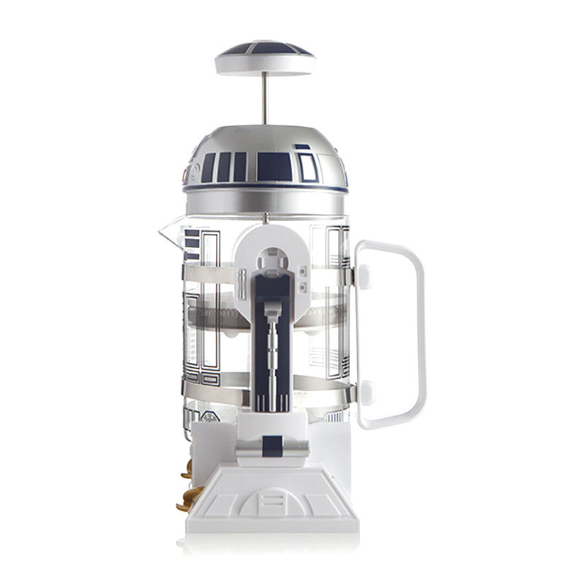 960ml Hand Coffee Maker Cartoon Robot Office Home Manual Thermal Pot ...