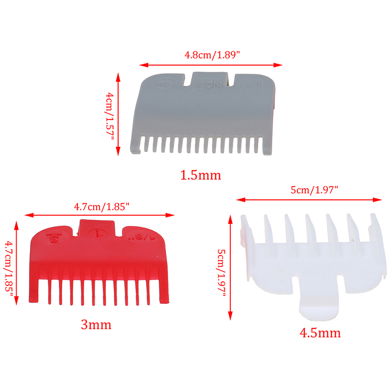 3Pcs Hair Clipper Limit Comb Cutting Guide Barber Replacement Hair ...